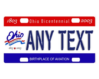 Ohio Custom License Plate | Etsy