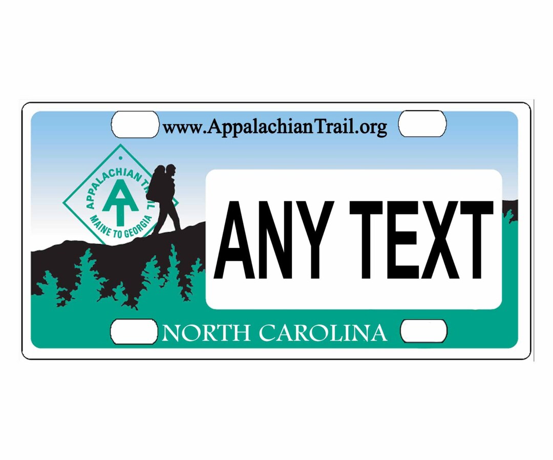 Personalized State License Plate - North Carolina Appalachian Trail ...