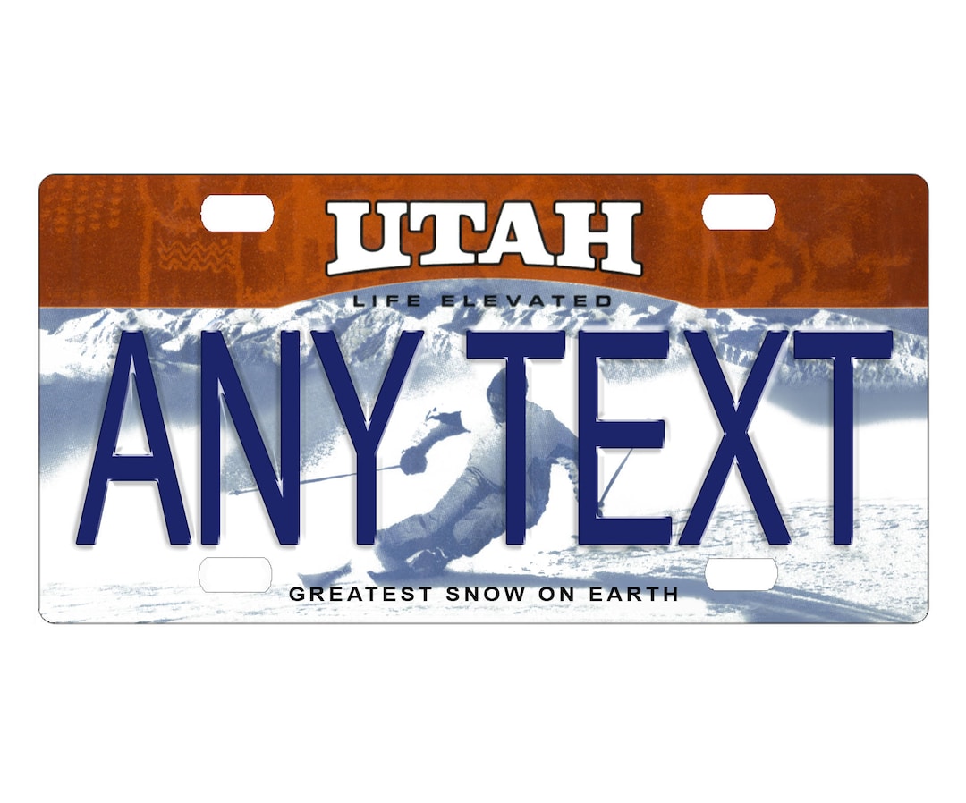 Personalized State License Plate - Utah 2008 Novelty Plate-printed Flat ...