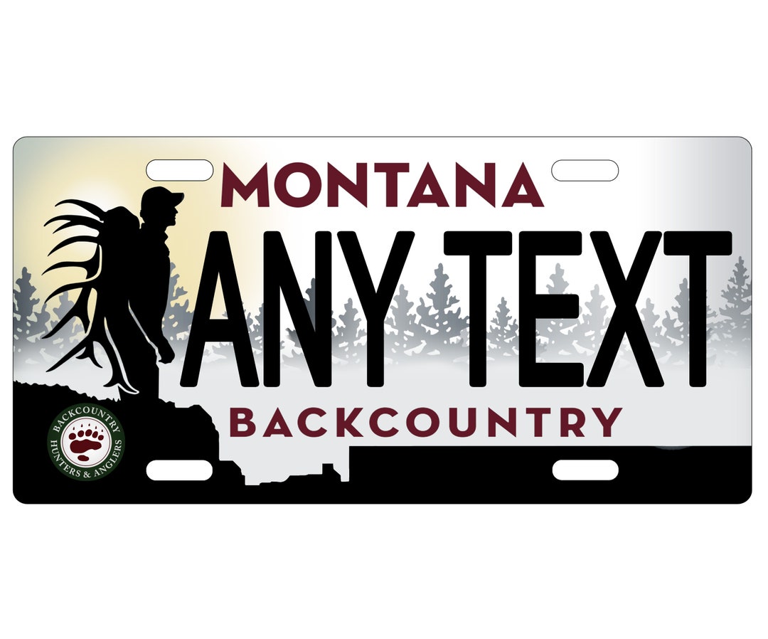 Personalized State License Plate - Montana Backcountry - Novelty Plate ...