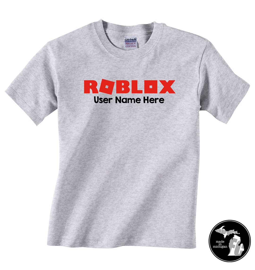Roblox T-shirt With Personal User Name Kids Shirt! - Bloxburg - Video ...