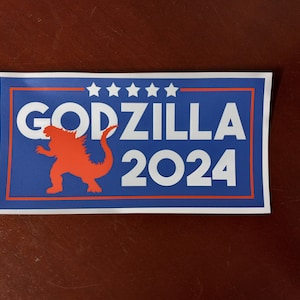 GODZILLA 2024 President Vinyl Sticker 7"x3.5" - Etsy