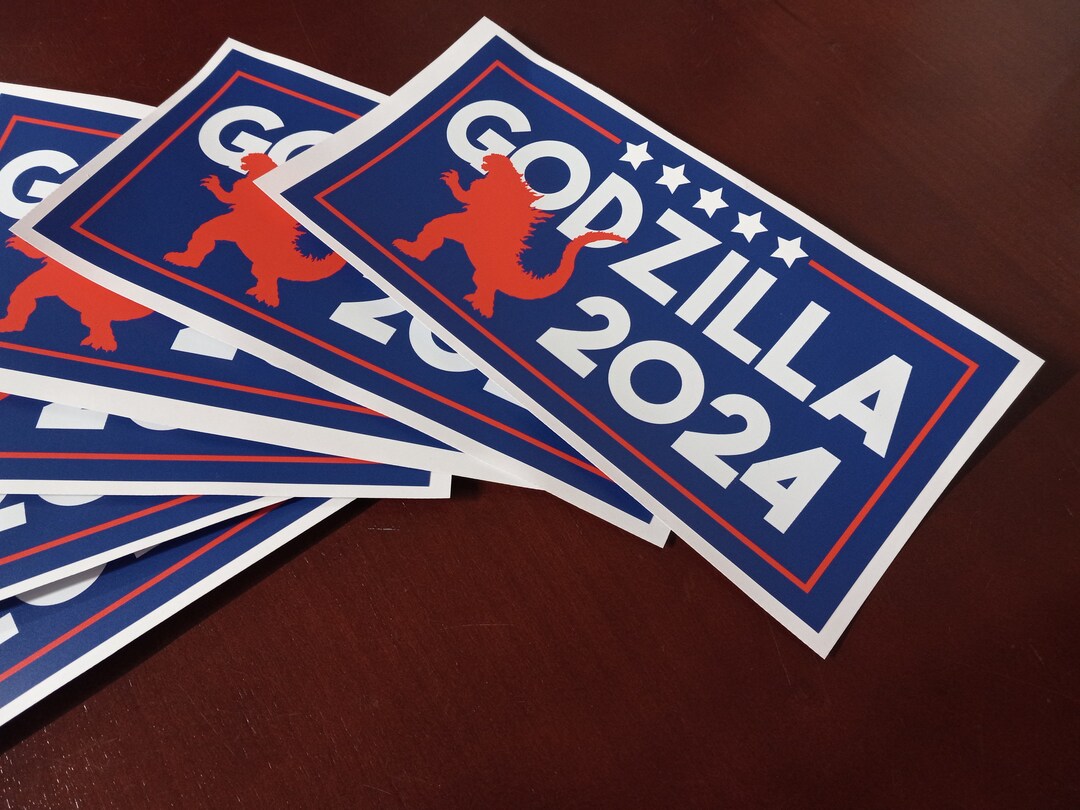 GODZILLA 2024 President Vinyl Sticker 7"x3.5" - Etsy