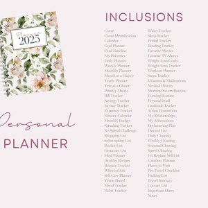 Organized 2025: Personalized Life Planner Floral Design 3 CANVA ...