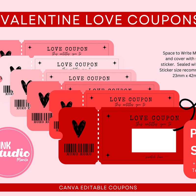 Printable Scratch Coupons - Etsy UK