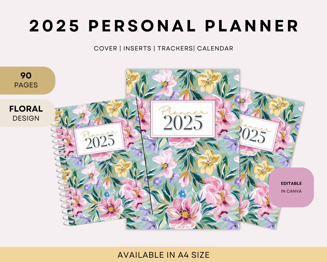 Organized 2025: Personalized Life Planner CANVA EDITABLE - Etsy