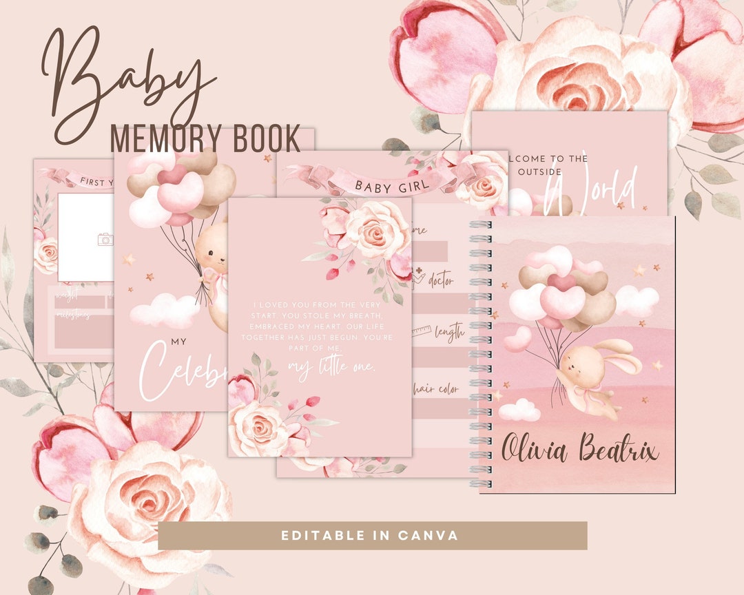 Canva Pro Editable Baby Memory Book | Cherish Every Precious Moment ...