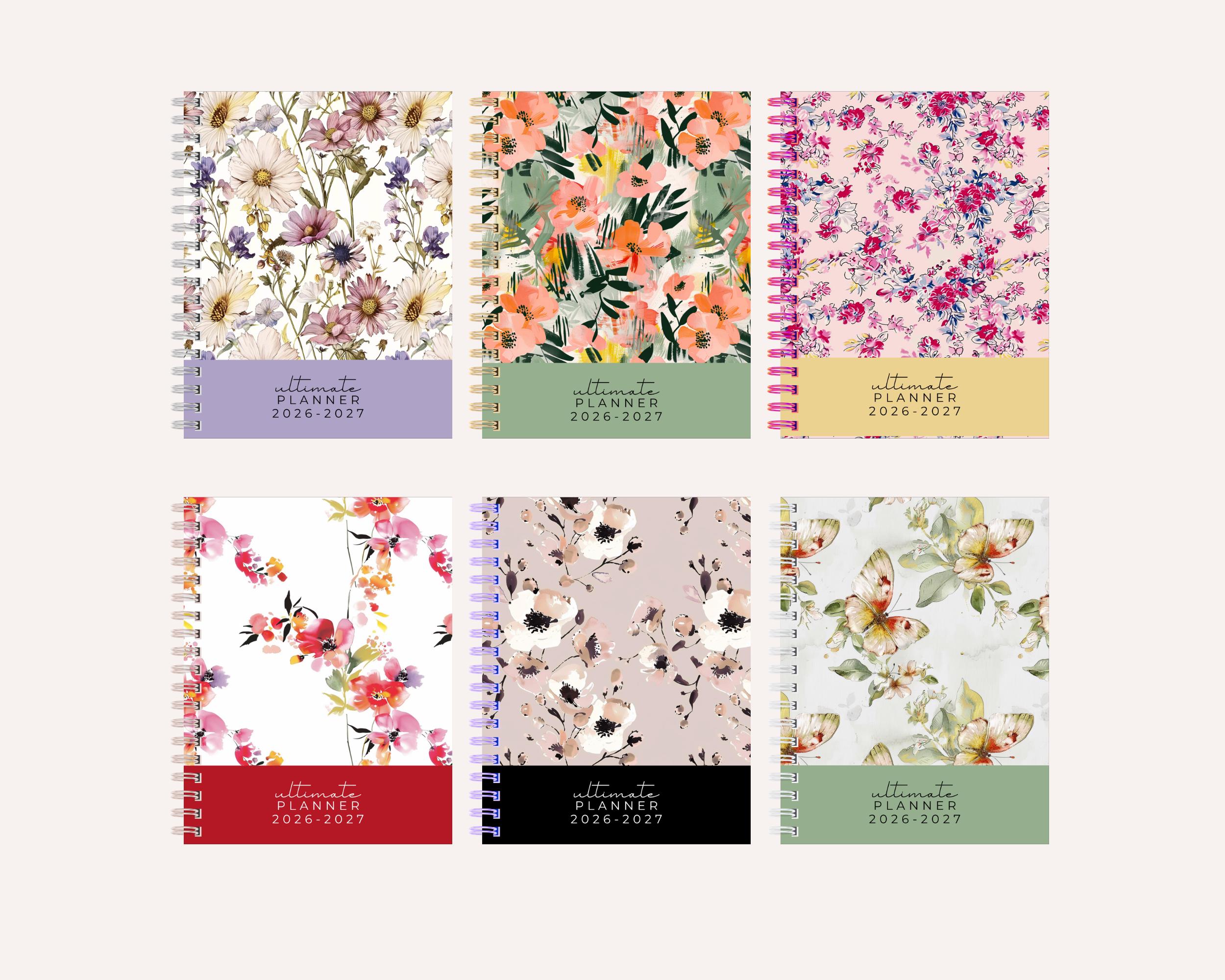 2026 Floral Notebook and Planner Covers Editable in Canva - Etsy