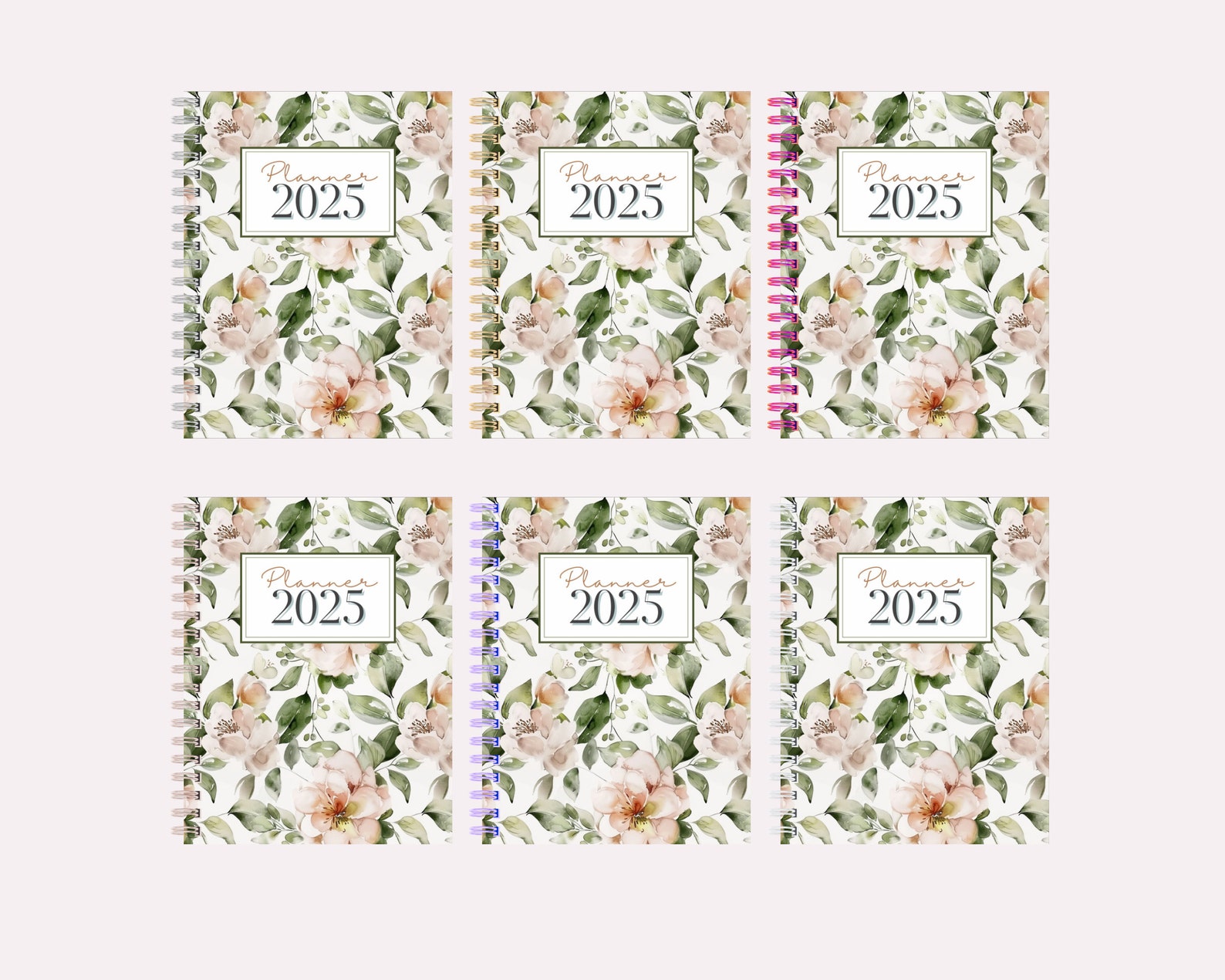 Organized 2025: Personalized Life Planner Floral Design 3 CANVA ...