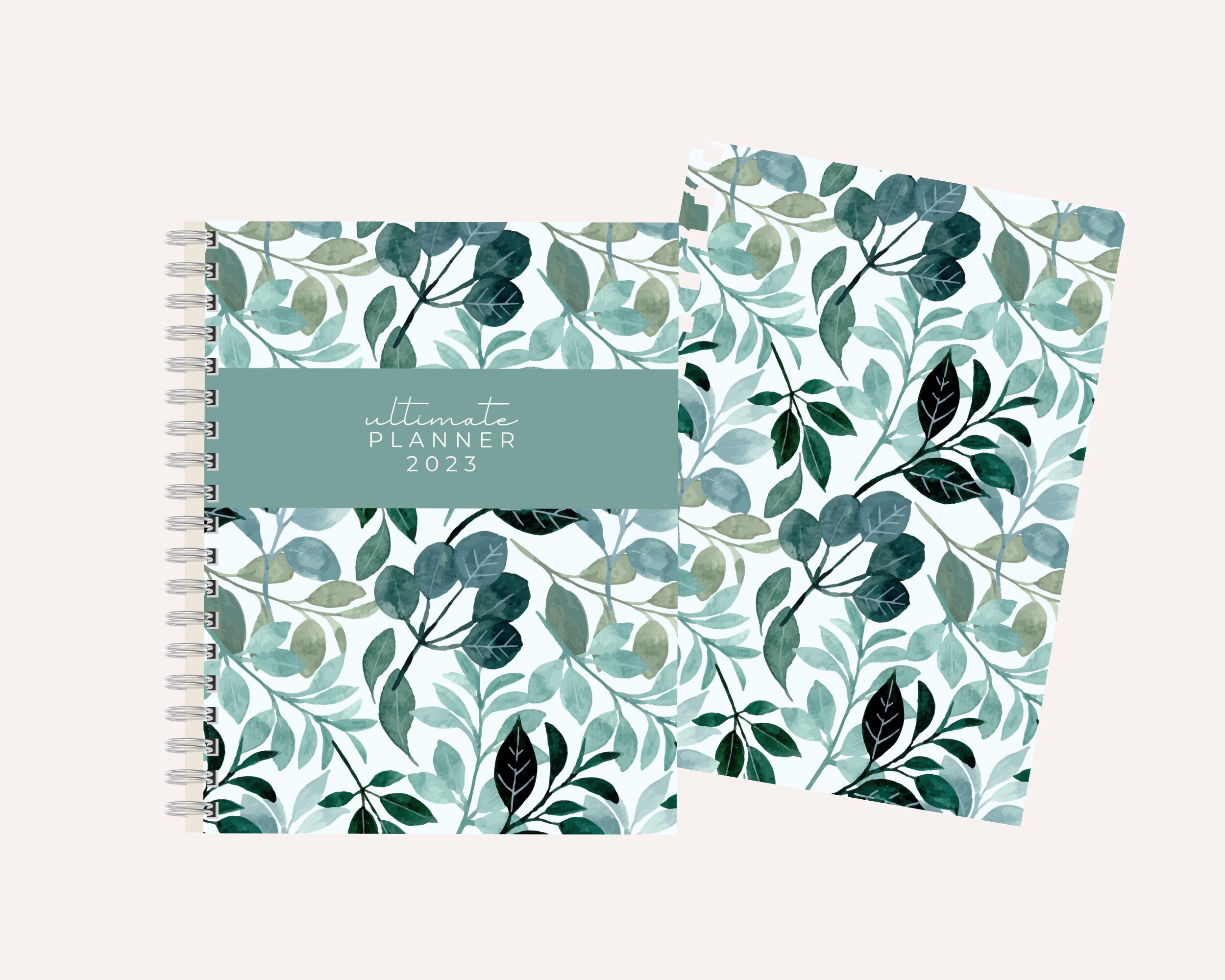 Editable Canva PRO Planner Template Floral Notebook Covers With Undated ...