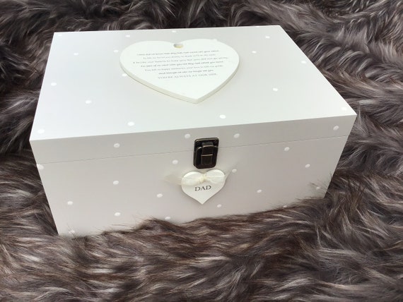 Personalised VERY LARGE Memory Box In Loving Memory DAD | Etsy