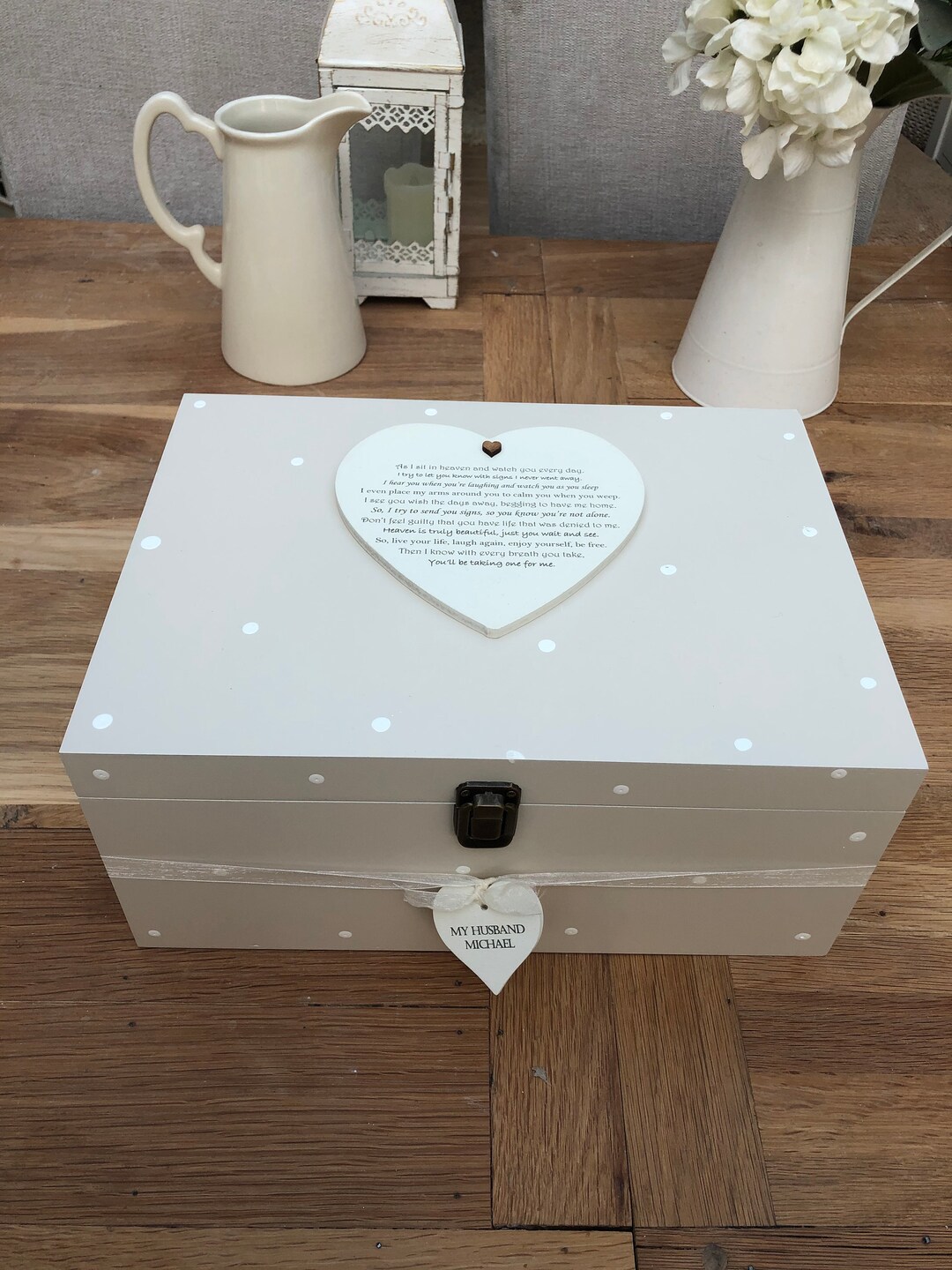 HUSBAND Memory Box in Loving Memory of a Husband PERSONALISED Very ...
