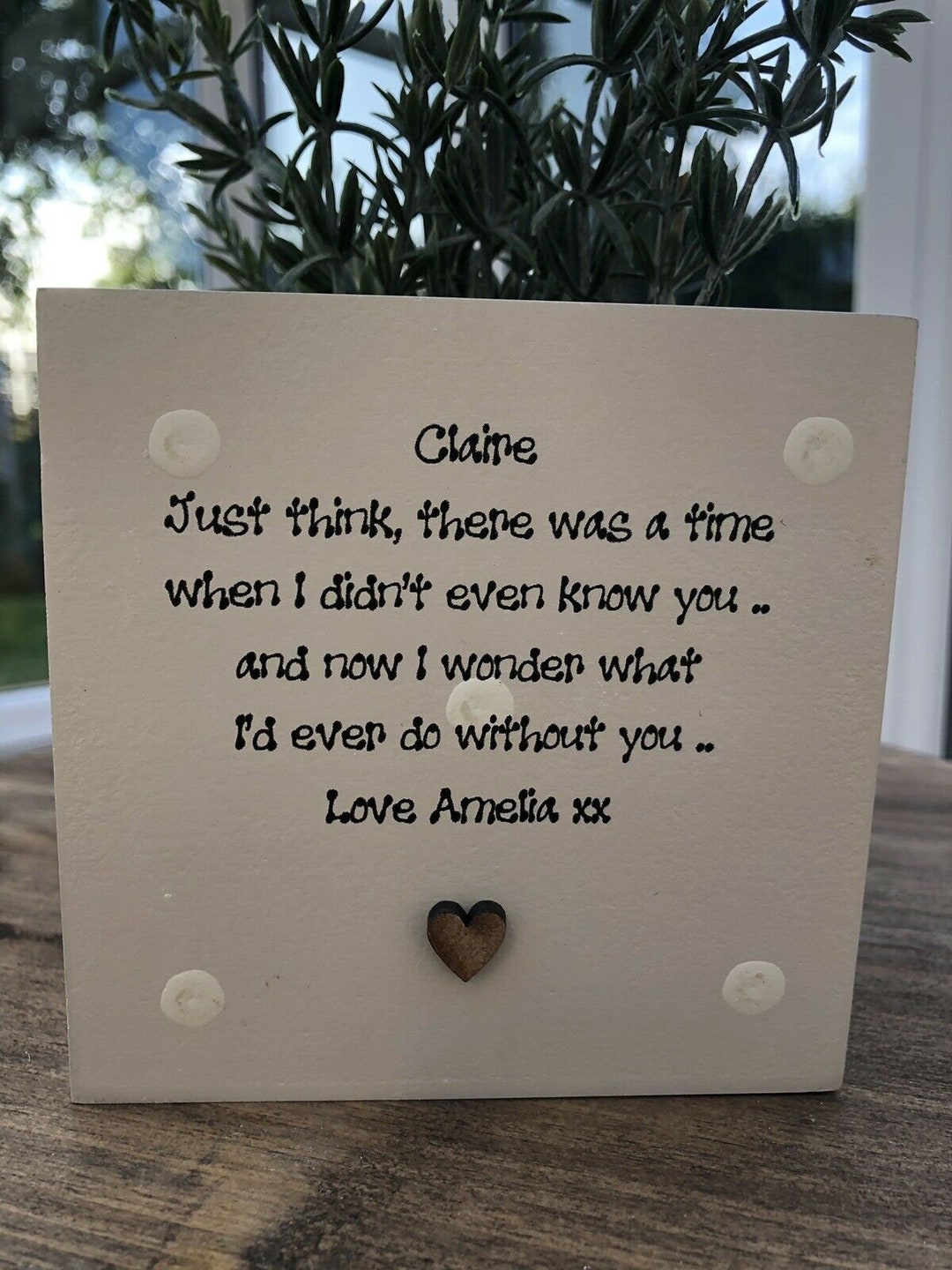 BEST FRIEND Personalised Flower / Plant Pot Special Friend Gift Shabby ...