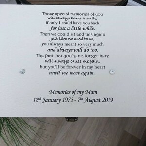 Personalised VERY LARGE Memory Box ~ in Memory of MUM ~ Memorial ~ Dad ...