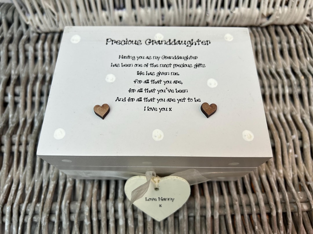 PERSONALISED Shabby Chic Gift for a Special Granddaughter Grandaughter ...