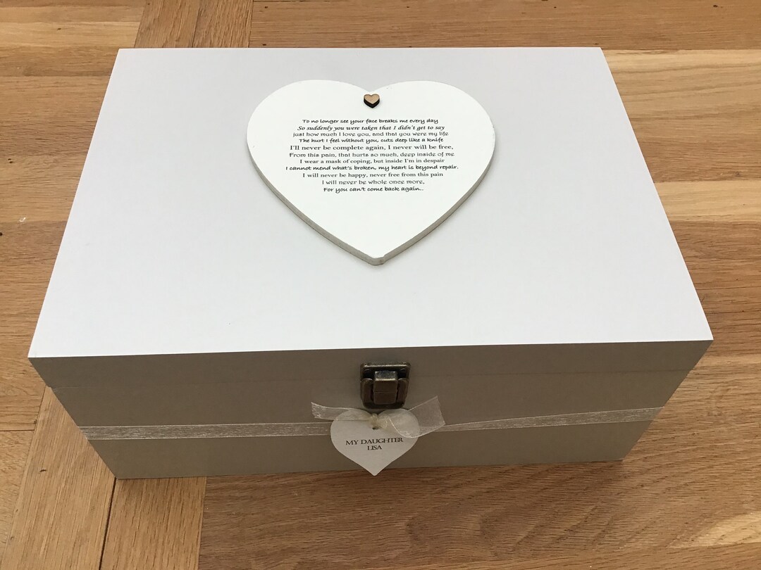 Memory Box ~ in Loving Memory of a DAUGHTER ~ PERSONALISED Very Large ...