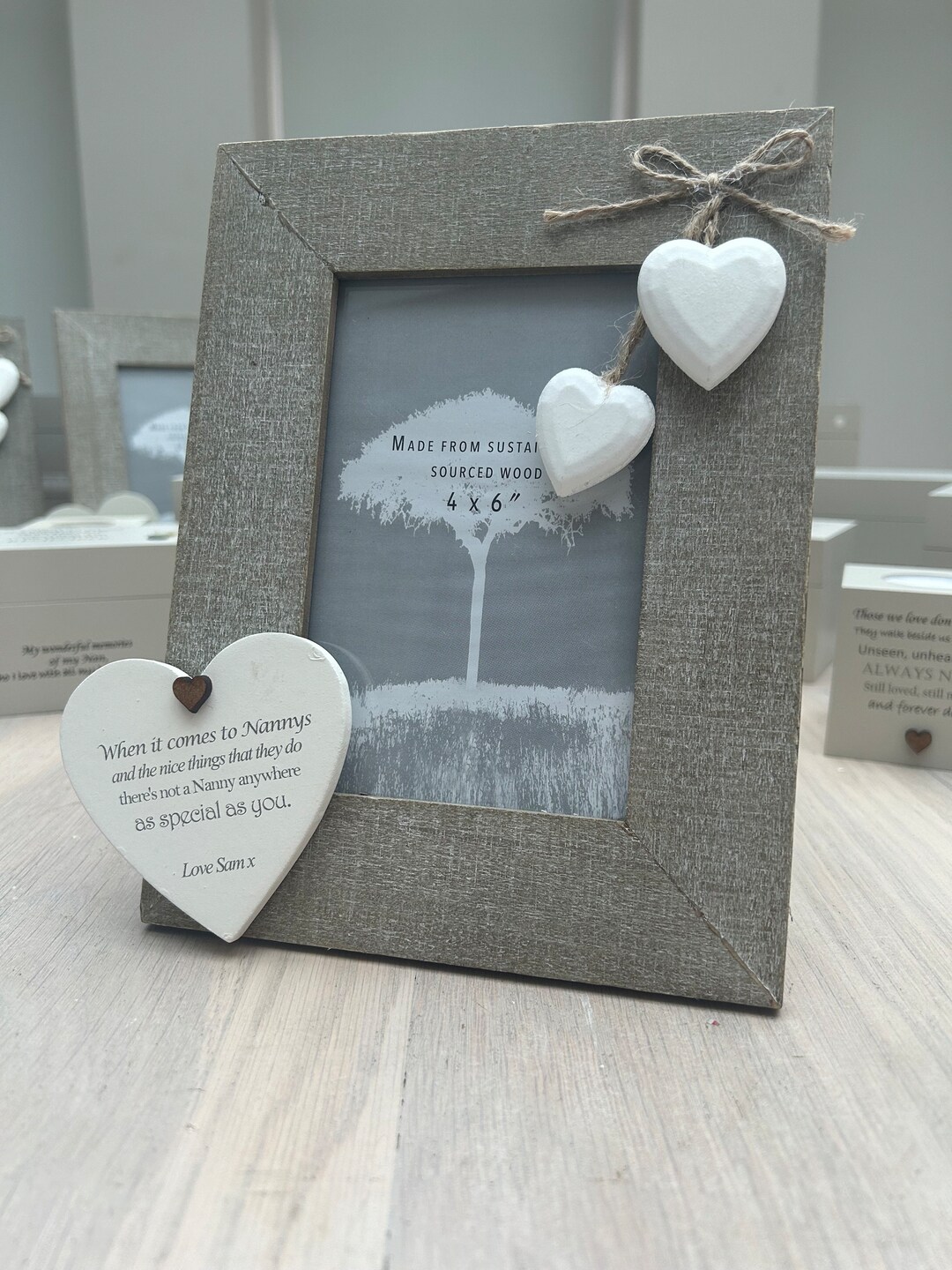 Shabby Personalised Chic Photo Frame Special Nanny Nana Nan Grandma ...