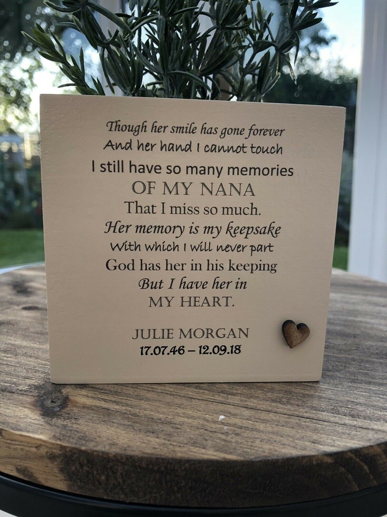 Memorial NANA Flower / Plant Pot Personalised BEREAVEMENT in | Etsy