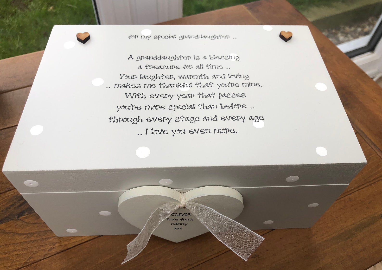 Shabby Chic Personalised Gift for a Special Granddaughter Grandaughter ...