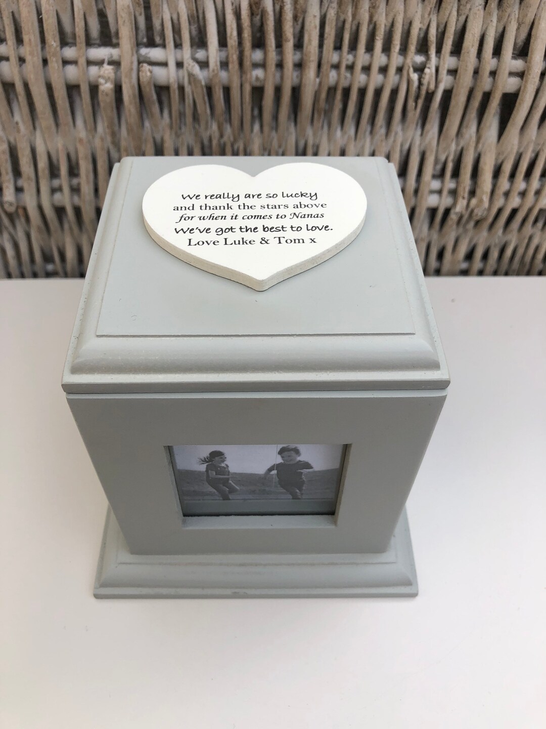 Personalised NANA NANNY Gift Photo Frame Cube Box. Grandma Nan Nana ...