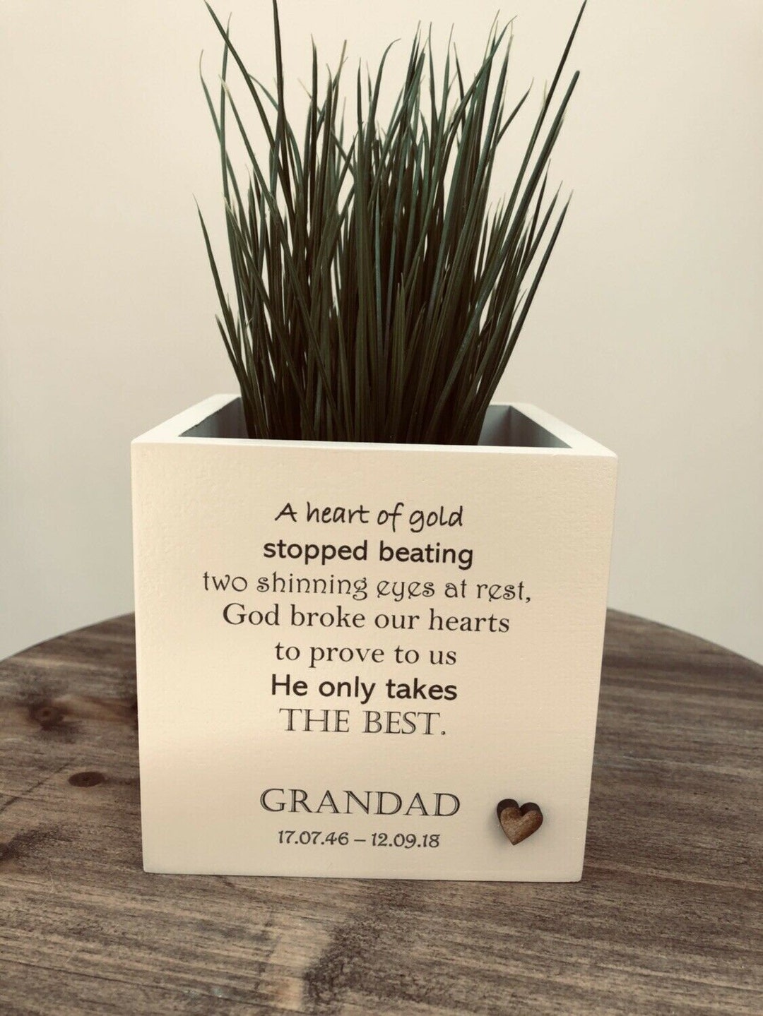 Memorial GRANDAD Loss Flower / Plant Pot Personalised BEREAVEMENT in ...