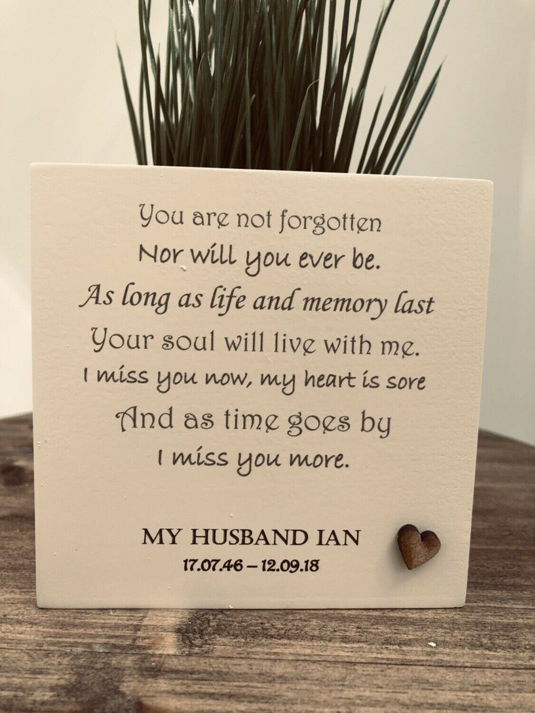 Memorial HUSBAND Loss Flower / Plant Pot Personalised BEREAVEMENT in ...