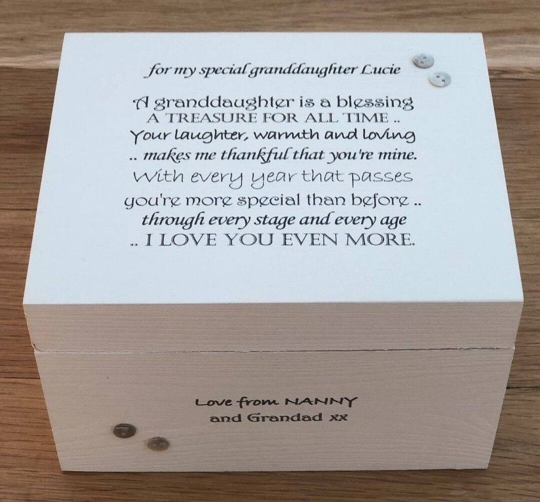 Shabby Chic Personalised Gift for a Special Granddaughter Grandaughter ...