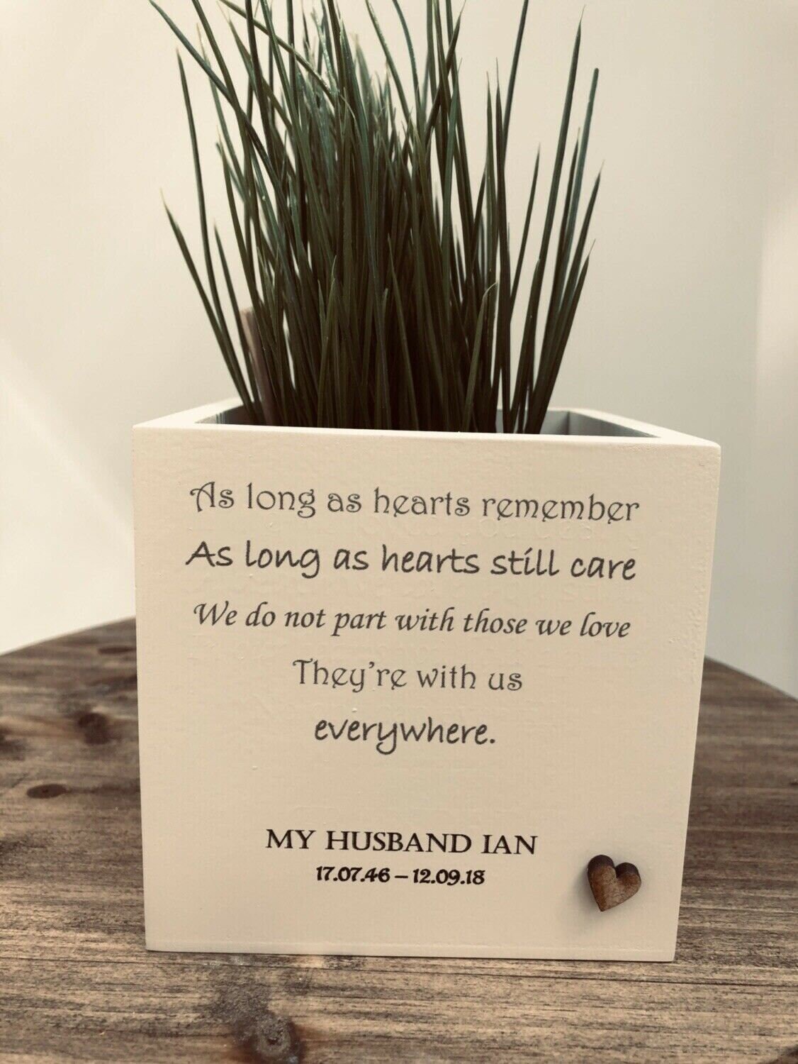 Memorial HUSBAND Loss Flower / Plant Pot Personalised BEREAVEMENT in ...