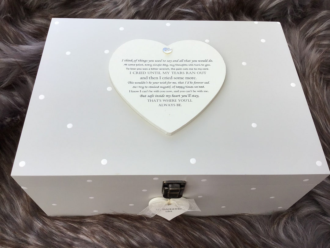 Personalised VERY LARGE Memory Box in Memory of DAUGHTER Memorial or ...