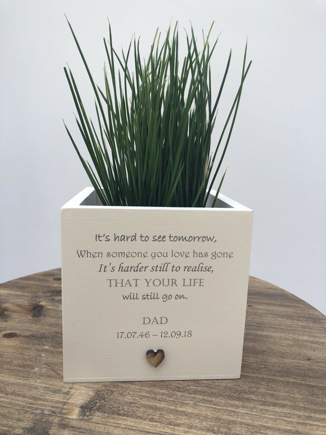 Memorial DAD Loss Flower / Plant Pot Personalised BEREAVEMENT in Memory ...