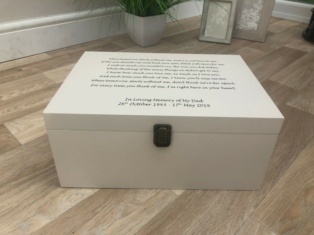 Personalised VERY LARGE Memory Box ~ in Memory of DAD ~ Memorial or ...
