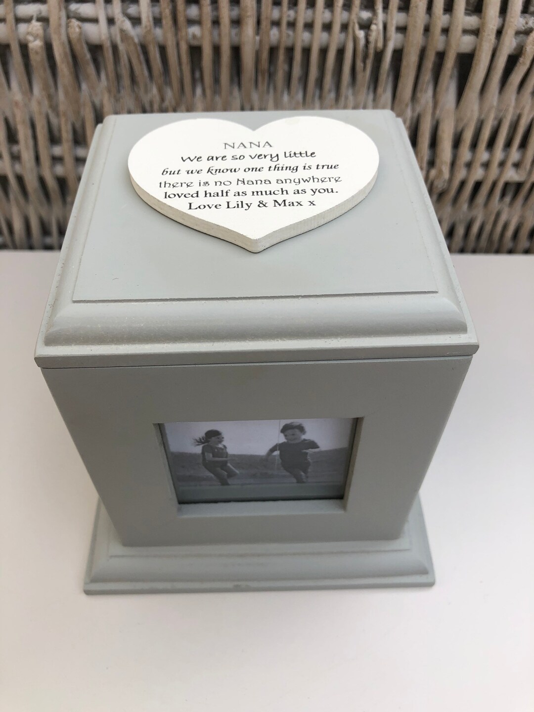 Personalised NANA NANNY Gift Photo Frame Cube Box. Grandma Nan Nana ...