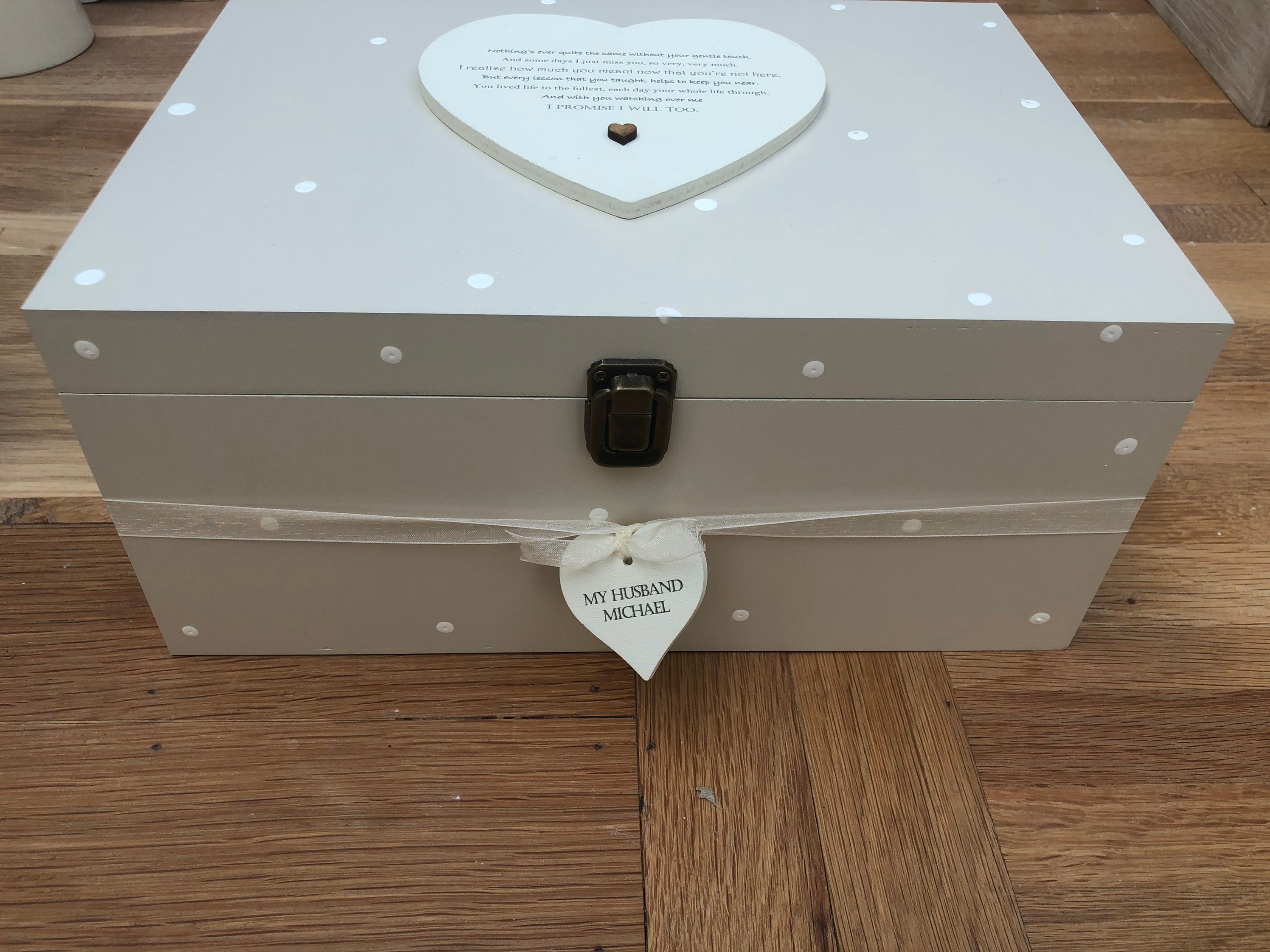 Personalised VERY LARGE Memory Box in Memory of HUSBAND - Etsy UK