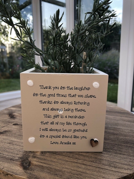 BEST FRIEND Personalised Flower / Plant Pot Special Friend | Etsy UK