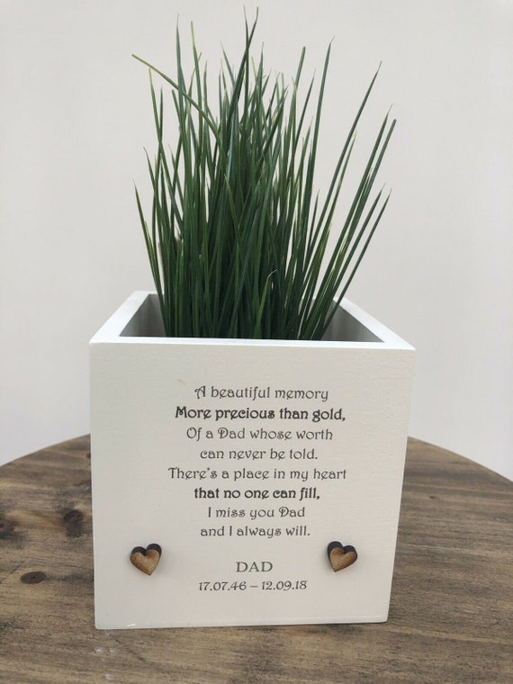 Memorial DAD Loss Flower / Plant Pot Personalised BEREAVEMENT - Etsy