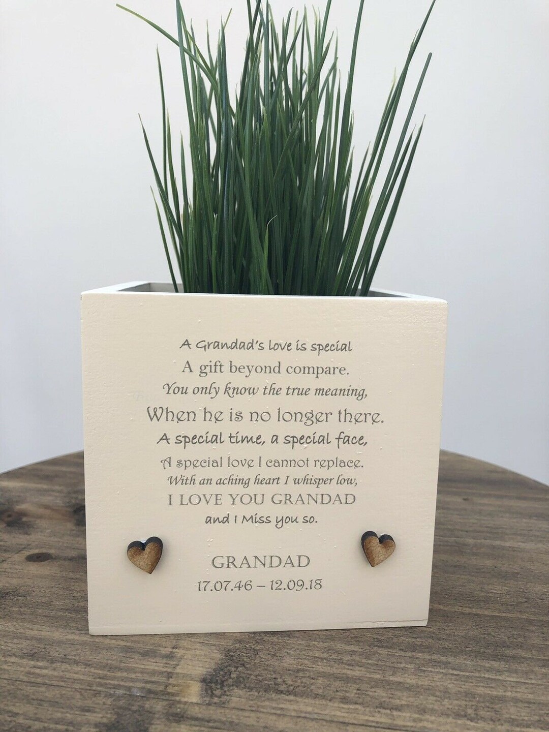 Memorial GRANDAD Loss Flower / Plant Pot Personalised BEREAVEMENT in ...