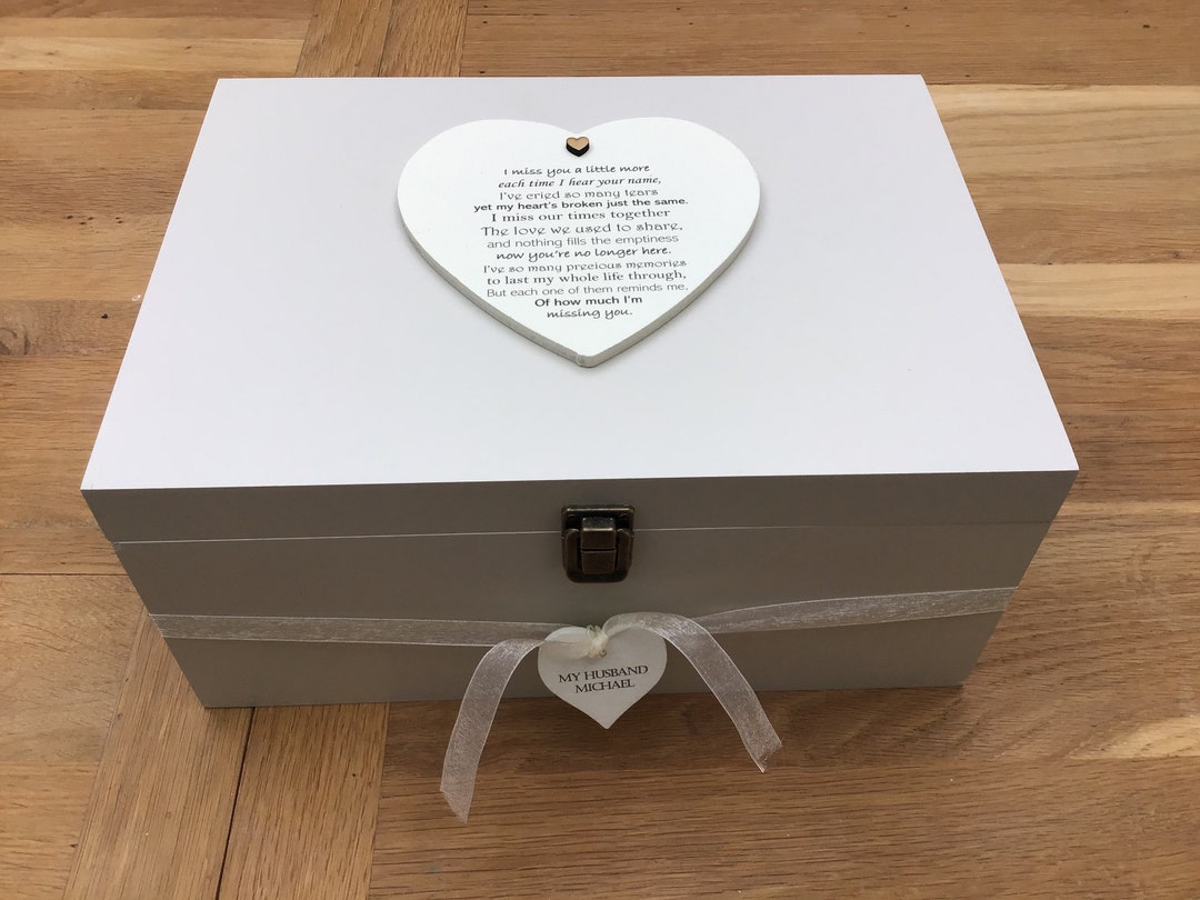 HUSBAND Memory Box ~ in Loving Memory of a Husband ~ PERSONALISED Very ...