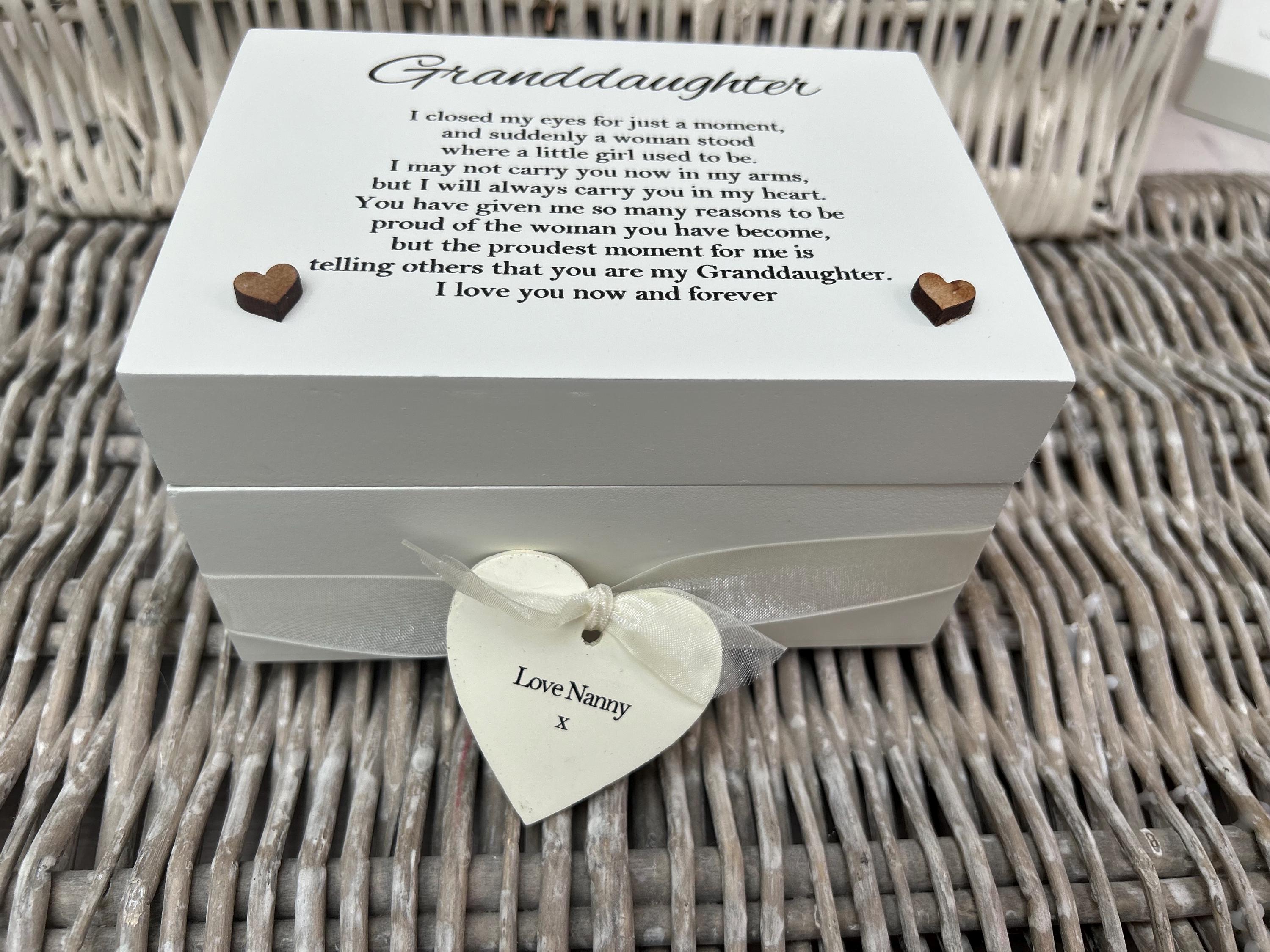 PERSONALISED Box Special GRANDDAUGHTER Gift Birthday Christmas Trinket ...