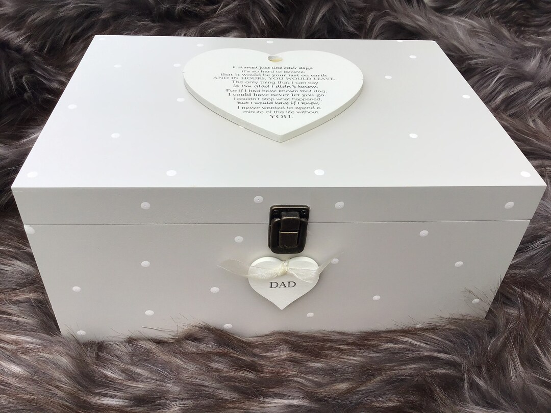 Personalised VERY LARGE Memory Box in Loving Memory DAD - Etsy