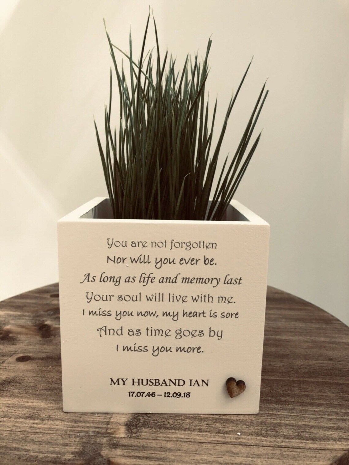 Memorial HUSBAND Loss Flower / Plant Pot Personalised BEREAVEMENT in ...
