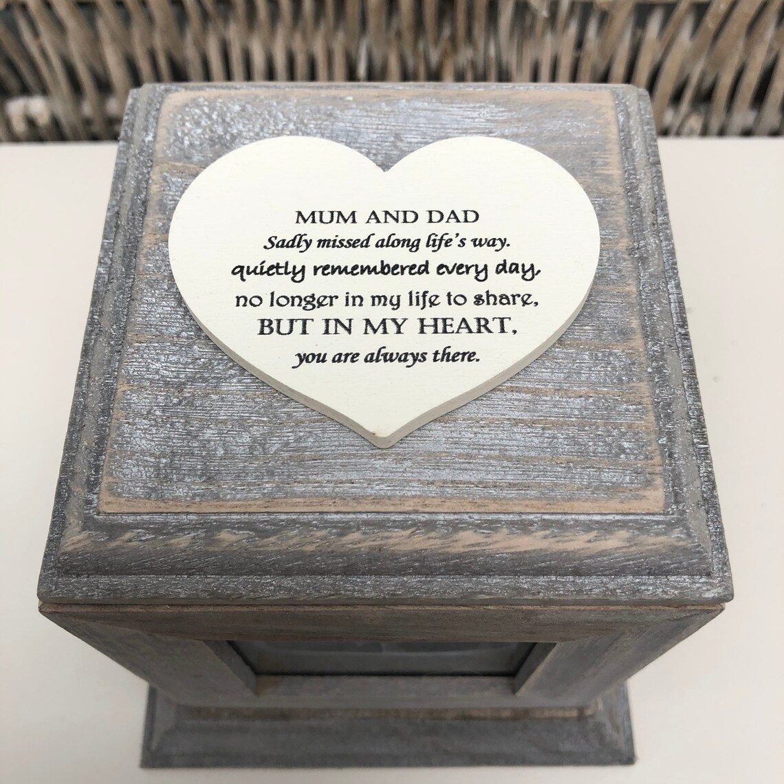 Personalised in MEMORY of Mum & Dad PARENTS Photo Frame Cube - Etsy UK