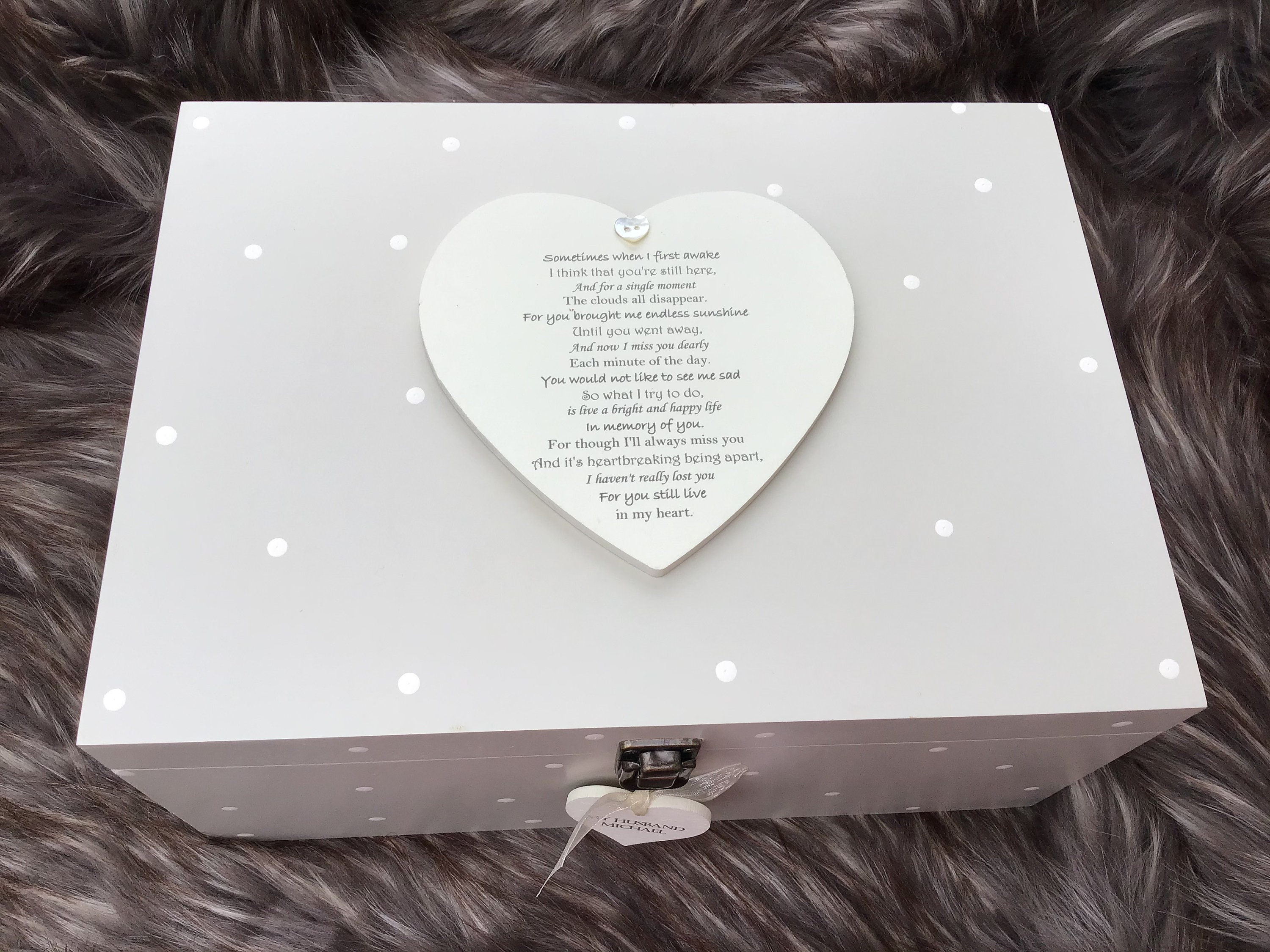 Personalised VERY LARGE Memory Box in Memory of HUSBAND - Etsy UK