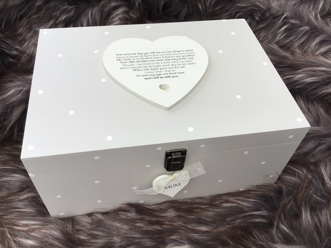 Personalised VERY LARGE Memory Box in Loving Memory MUM Memorial Any ...