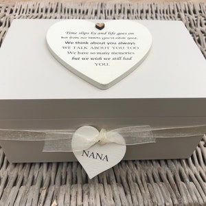 PERSONALISED Shabby Chic Style Memory Box in Memory of NANA Grandma ...
