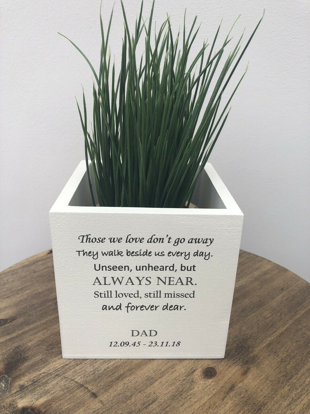 Memorial DAD Loss Flower / Plant Pot Personalised BEREAVEMENT in Memory ...