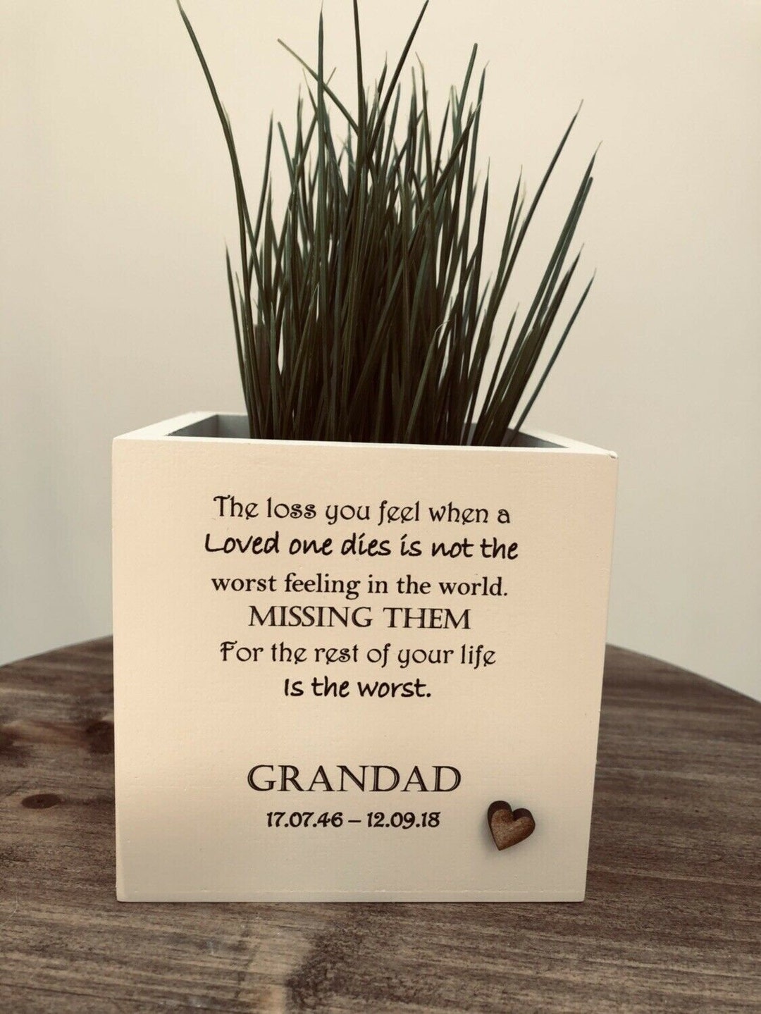 Memorial GRANDAD Loss Flower / Plant Pot Personalised BEREAVEMENT in ...