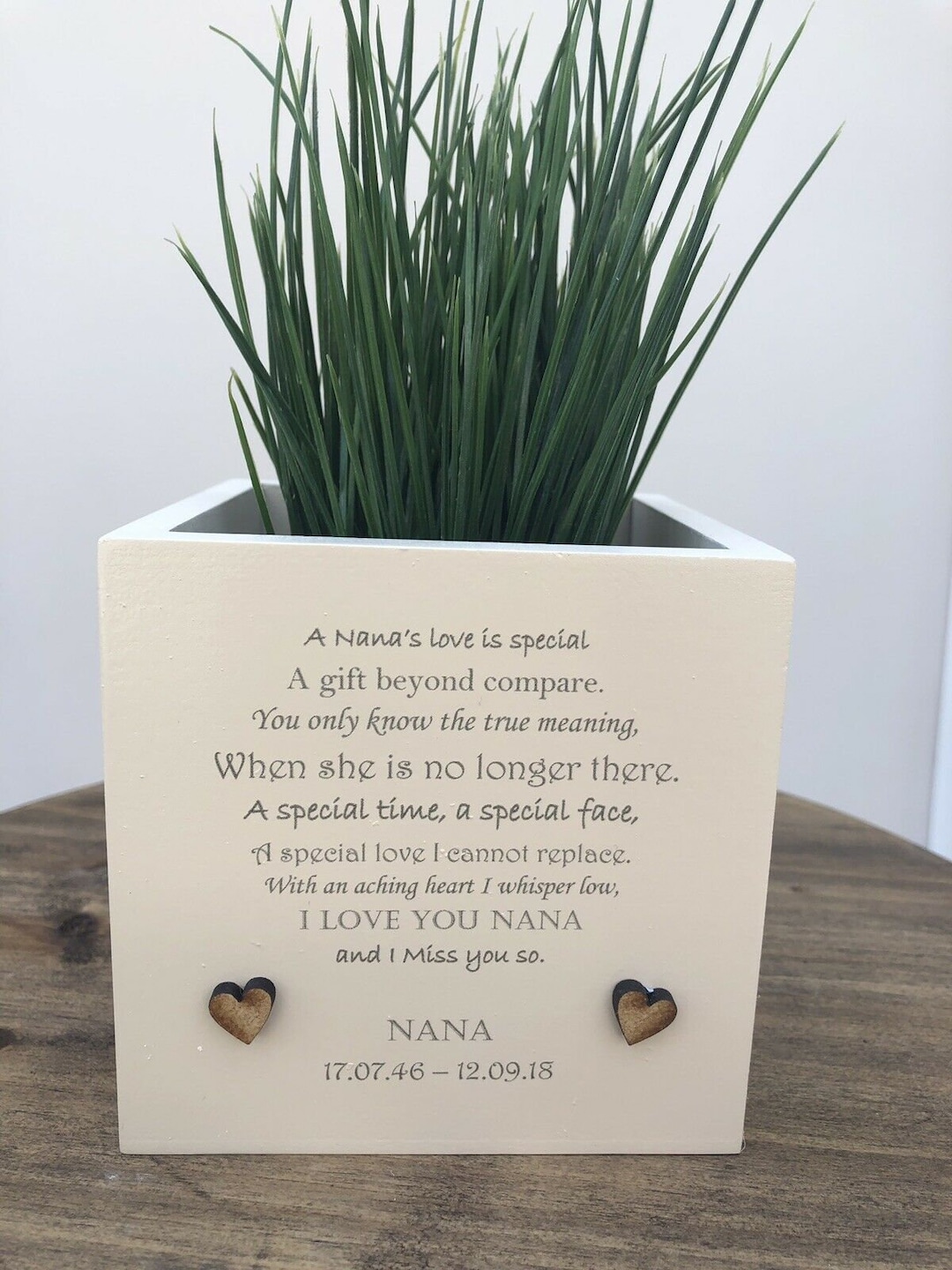 Memorial NANA Flower / Plant Pot Personalised BEREAVEMENT in Memory of ...