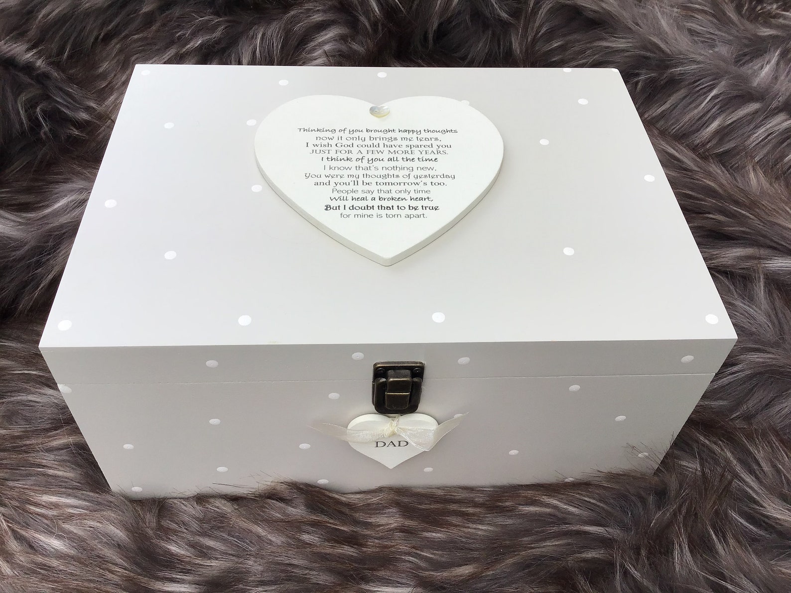 Personalised VERY LARGE Memory Box in Loving Memory DAD - Etsy UK