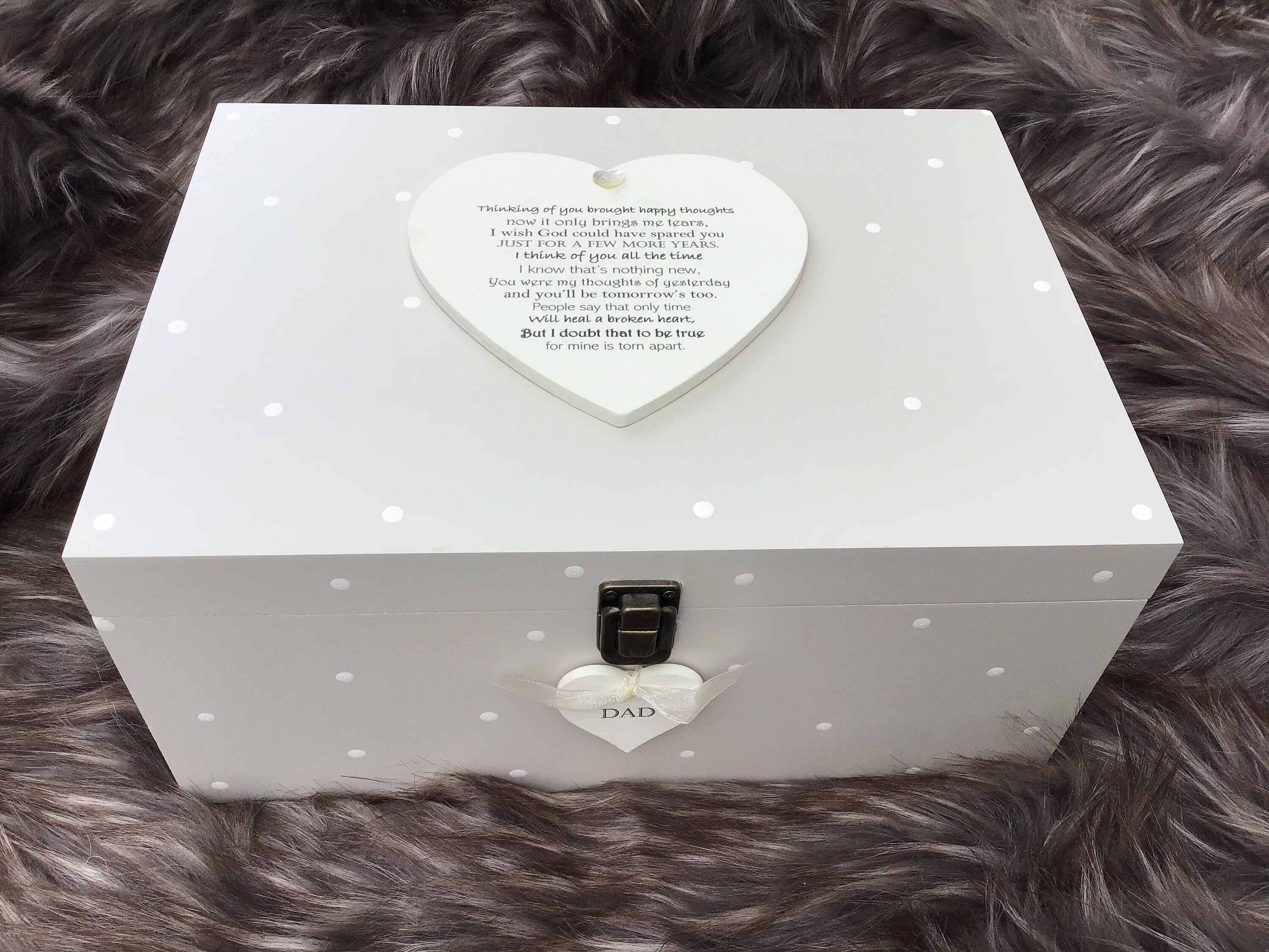 Personalised VERY LARGE Memory Box In Loving Memory DAD | Etsy