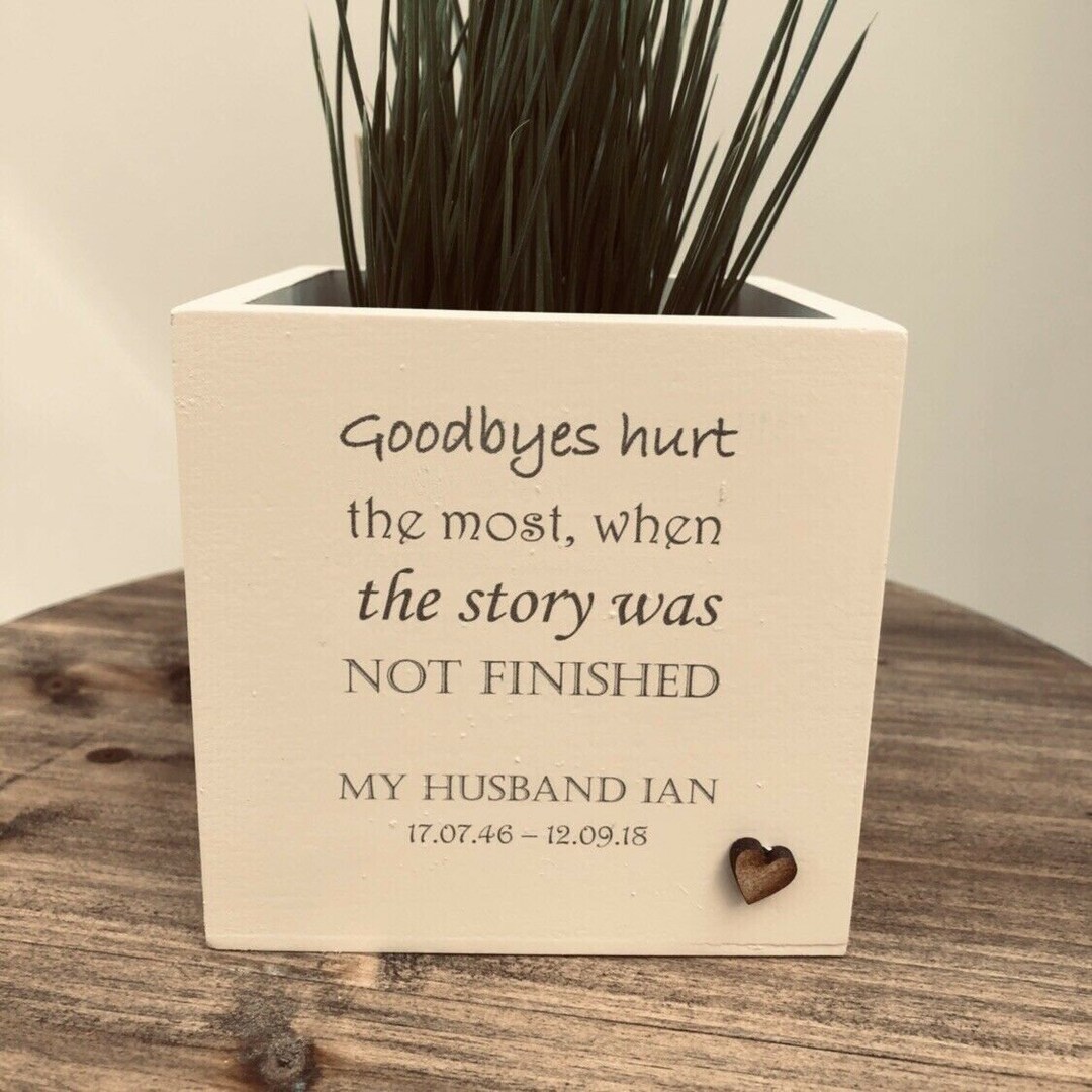 Memorial HUSBAND Loss Flower / Plant Pot Personalised BEREAVEMENT in ...